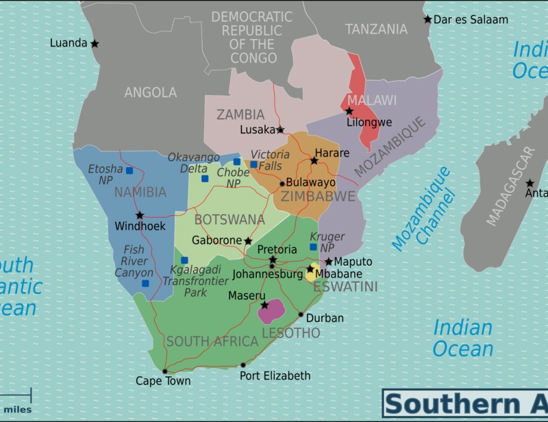 Southern And Eastern Africa Map